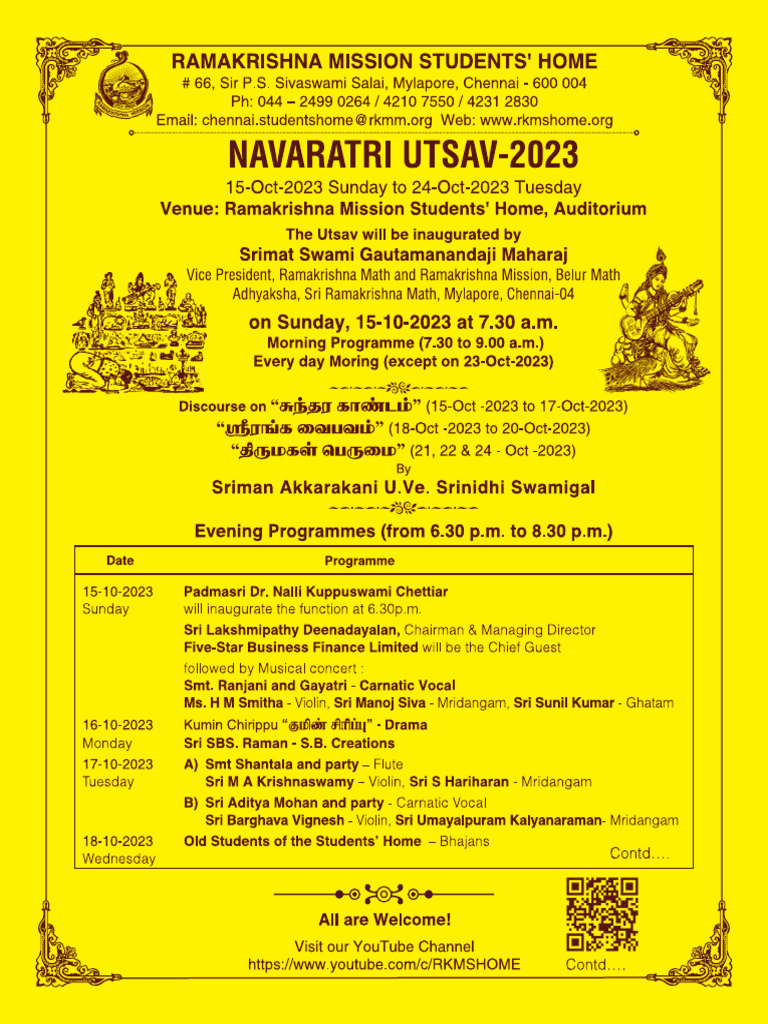 Navarathri Utsav Invitation - 2023 | PDF