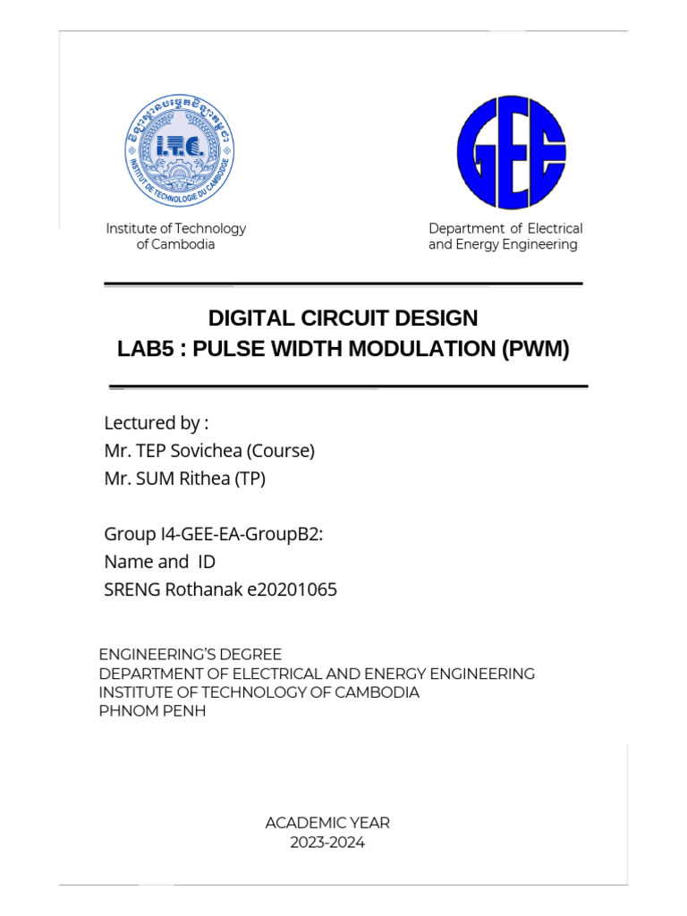 Lab5 - DCD - Rothanak Sreng-E20201065 | PDF | Vhdl | Information And Communications Technology