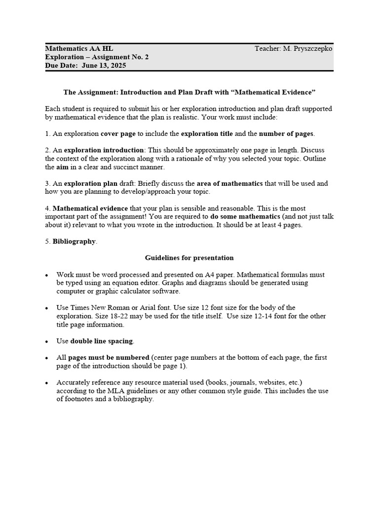 Exploration Assignment | PDF