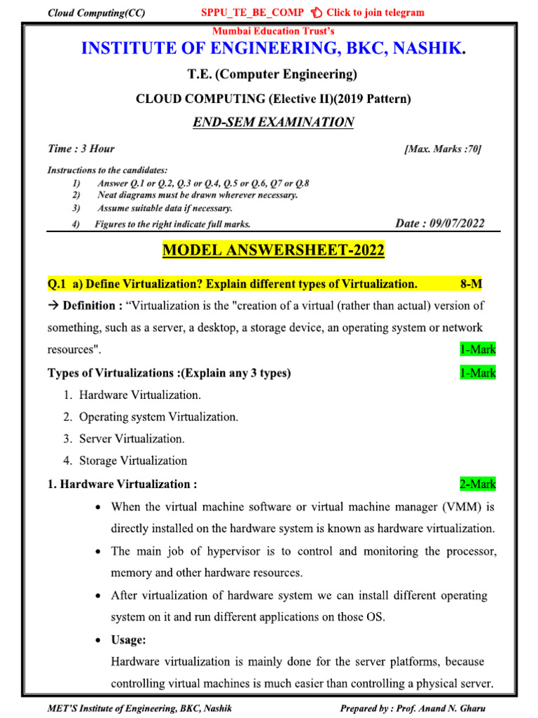 CC 2022 Endsem Solved Paper (2) | PDF