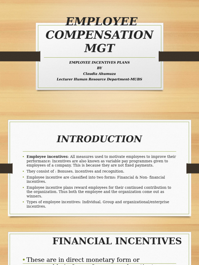 Ecm 6 Employee Incentives | PDF | Incentive | Employment