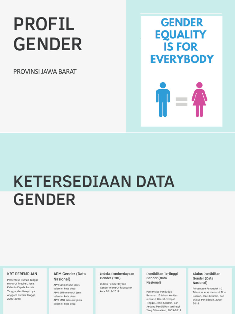 Profil Gender di Jawa Barat 2009-2019 | PDF