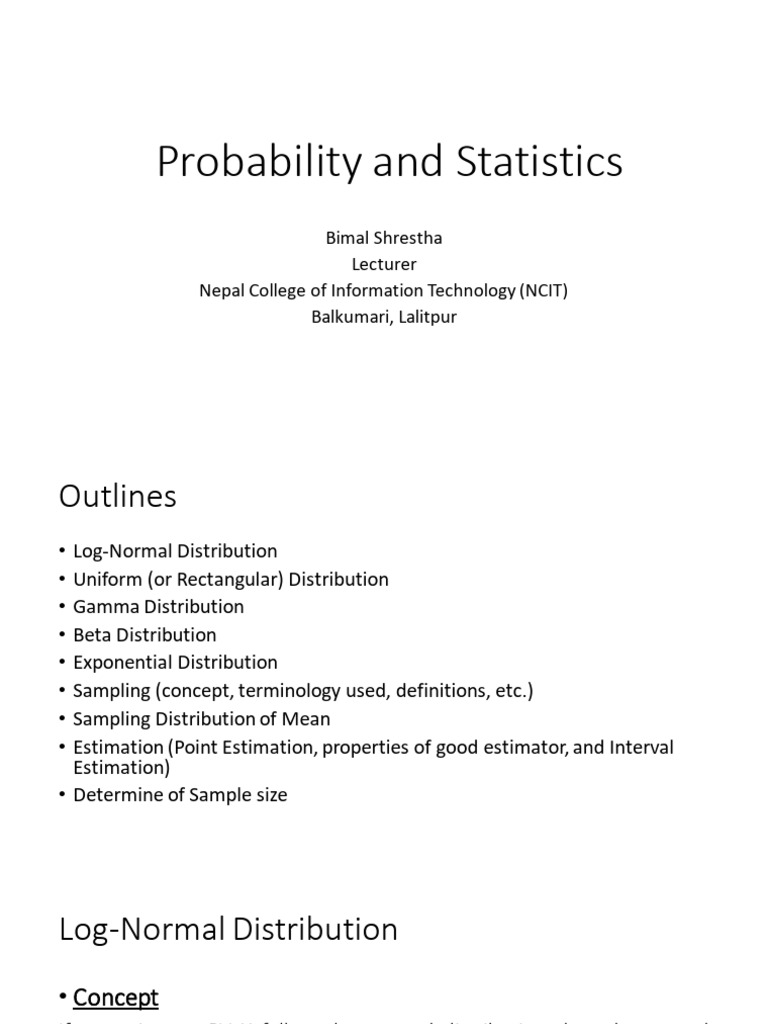 Probability and Statistics | PDF | Bias Of An Estimator | Estimator