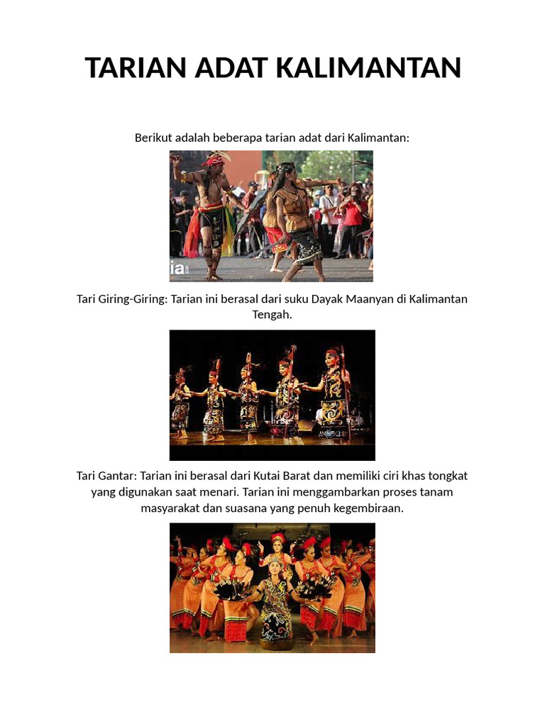 Tarian Adat Daerah | PDF