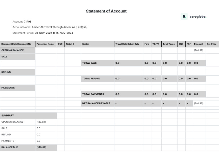 Ameer Ali Travel Through Ameer Ali (Lite) (Isb) (08-NOV-2024) (15-NOV ...