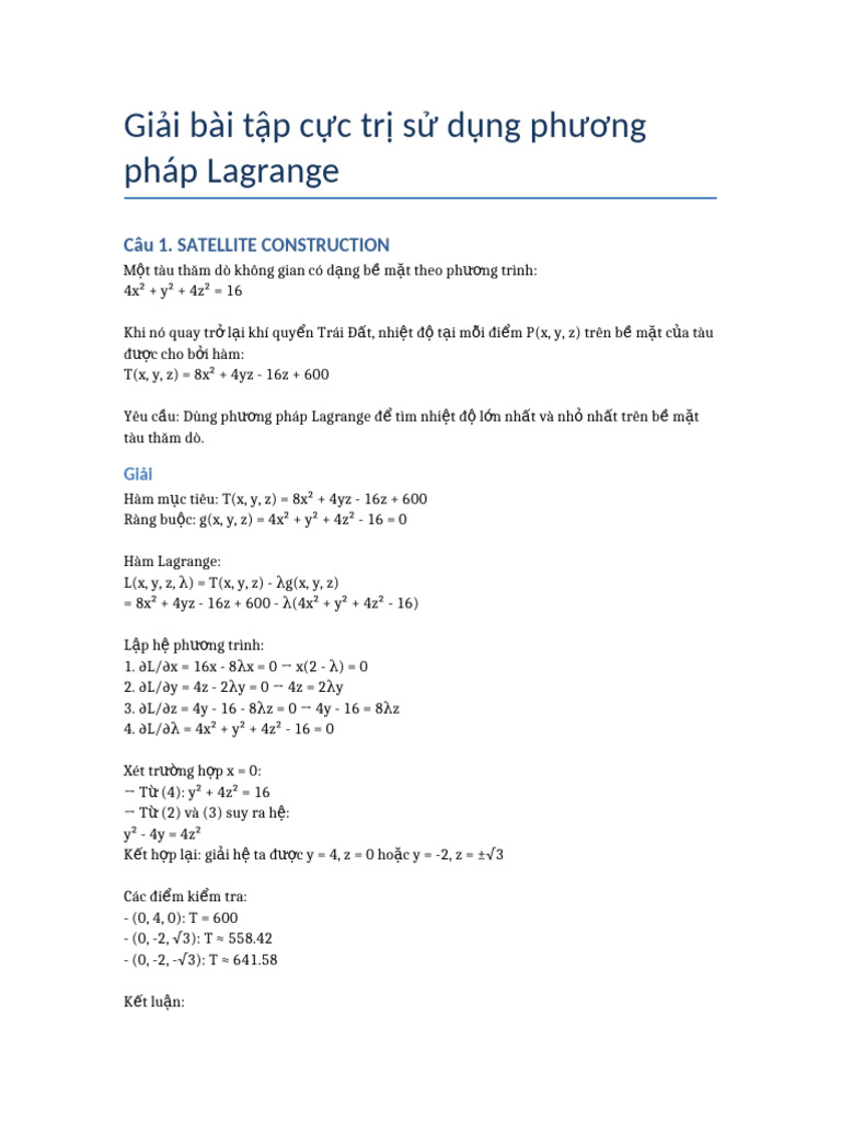 Giai Cuc Tri Lagrange | PDF