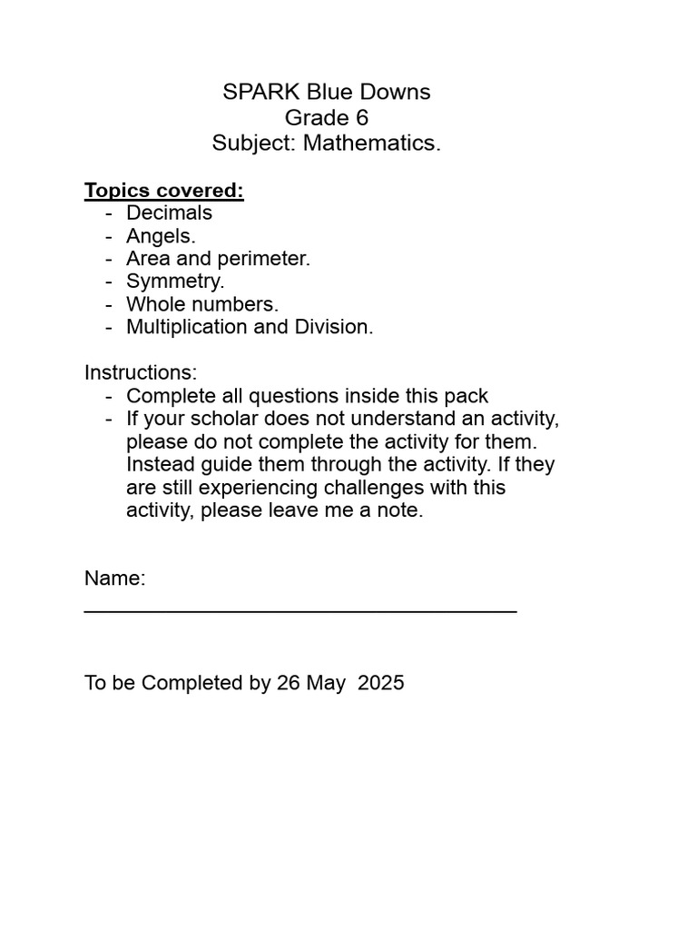 Term 2 End of Term Revison Pack | PDF | Mathematics