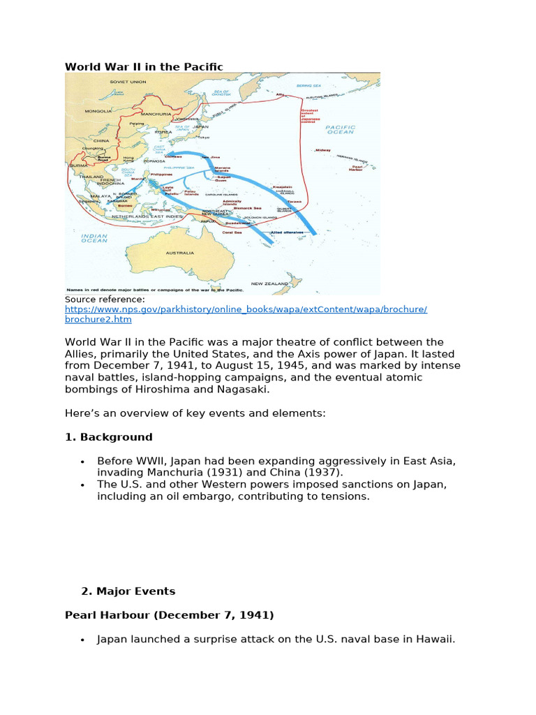 World War II in The Pacific Grade 9 | PDF | Pacific War | Surrender Of ...