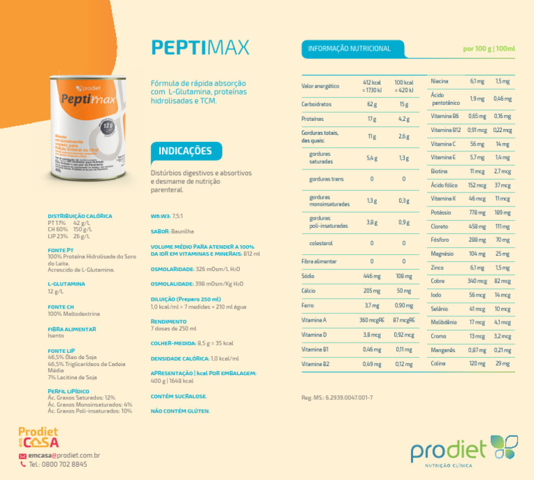 Suplemento Peptimax: Nutrição Rápida | PDF | Terapias baseadas em ...