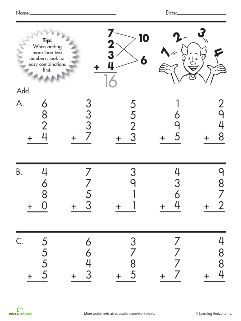 Quick Addition Adding Numbers | PDF