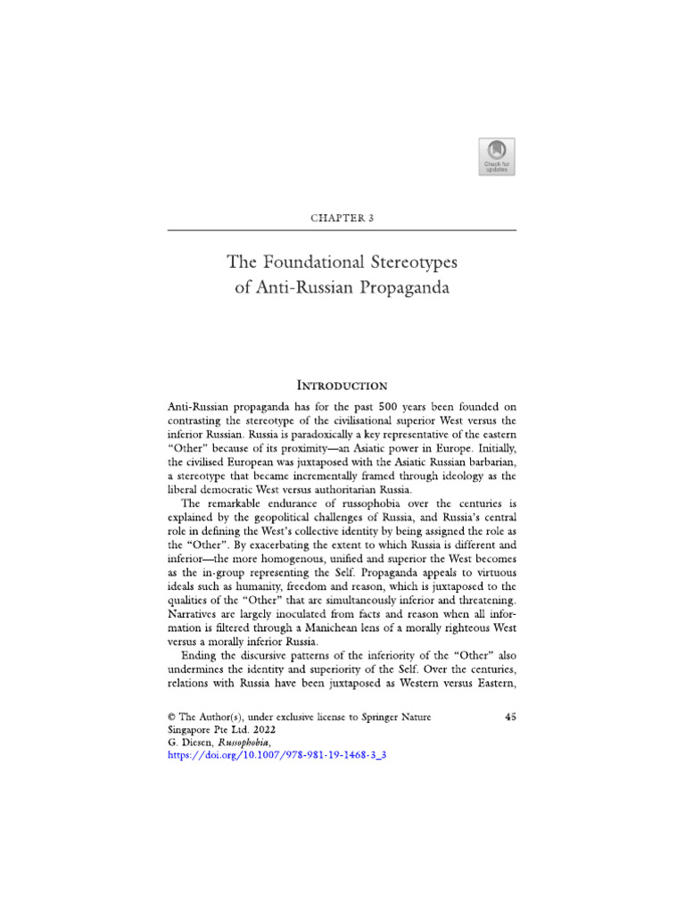 Russophobia Chapter 3 | PDF