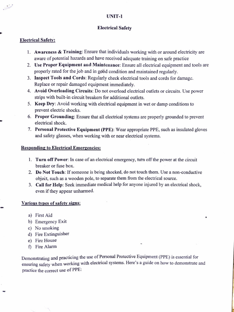 Essential Electrical Safety Guidelines | PDF | Fires | Cardiopulmonary ...