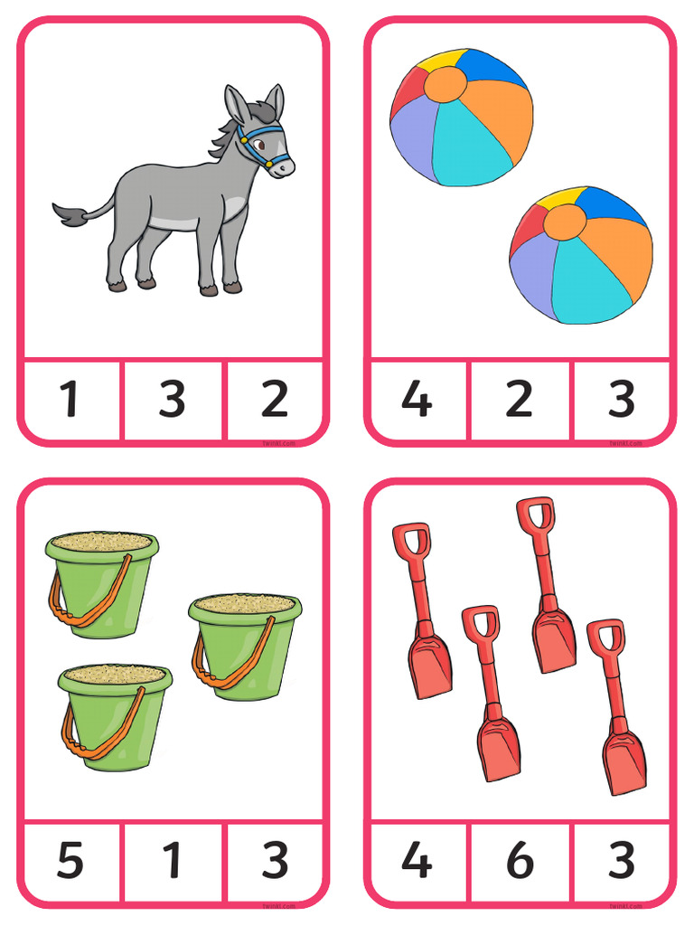 Holiday Peg Counting Cards 0-20 | PDF