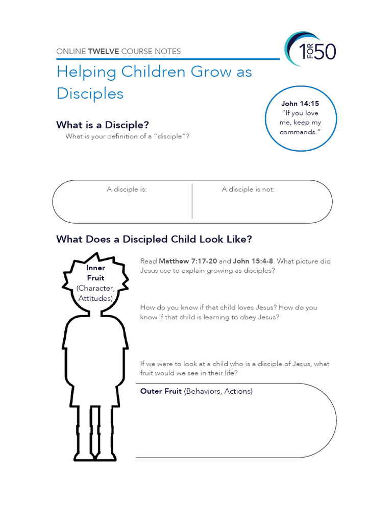 Helping Children Grow As Disciples Course Notes | PDF | Disciple ...
