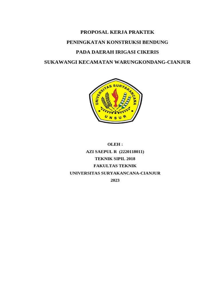 Proposal Kerja Praktek | PDF