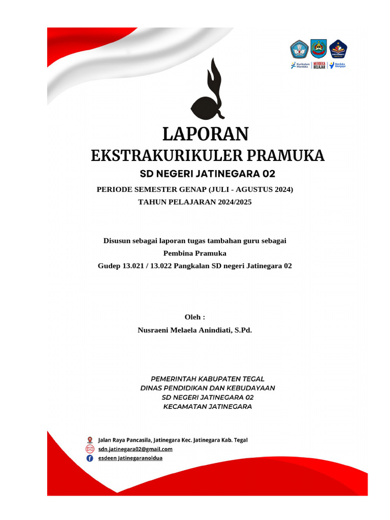 Laporan Kegiatan Ekstrakurikuler Pramuka | PDF