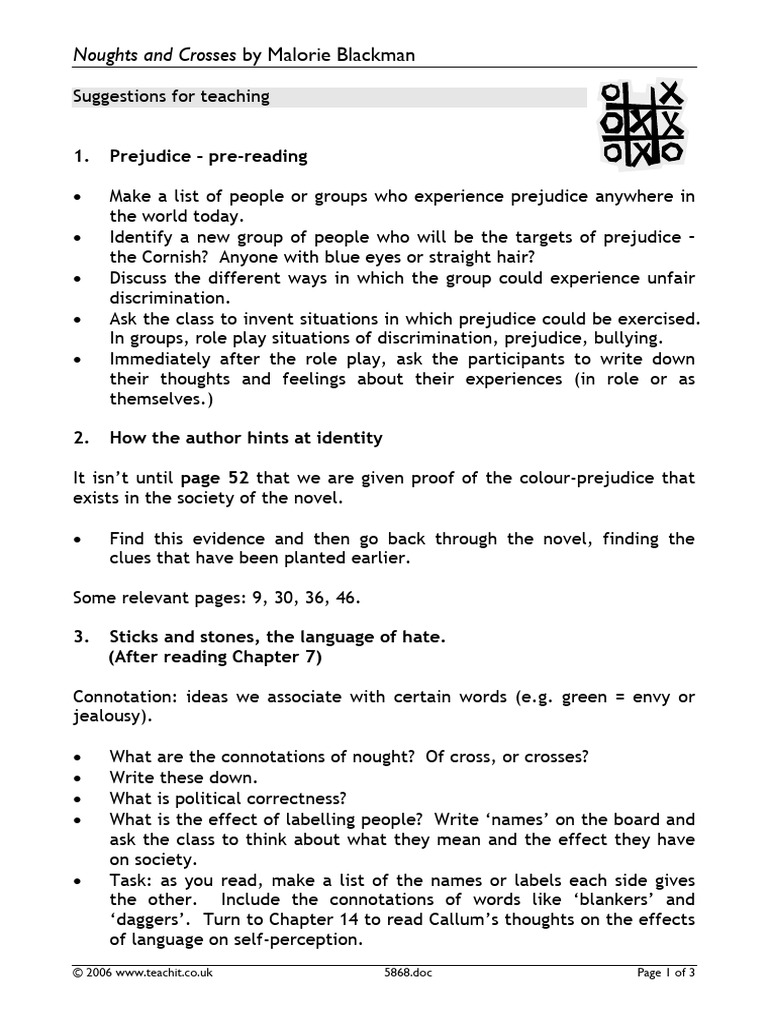Teaching Strategies for Noughts and Crosses | PDF | Prejudices