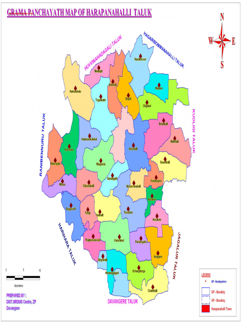 Harapanahalli Taluk Gramapanchayth Map | PDF