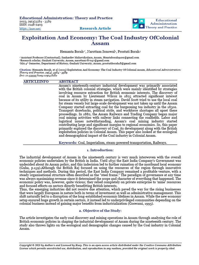 Exploitation and Economy The Coal Industry OfColon | PDF | Coal | Mining