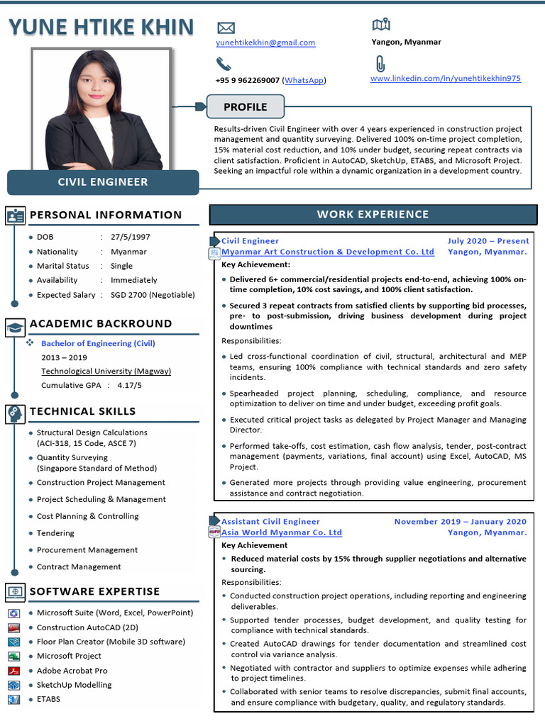 Civil Engineering Expertise in Myanmar | PDF | Procurement | Microsoft ...