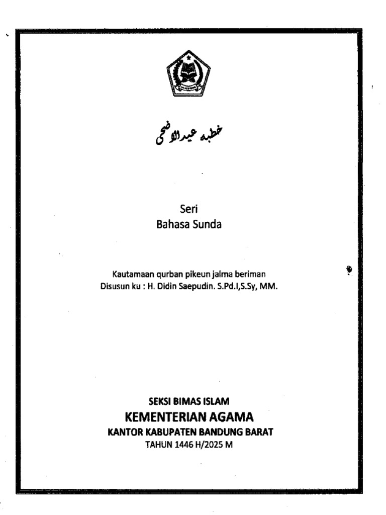 Khutbah Idul Adha 1446 H - Bhs Sunda - 250602 - 224847 | PDF