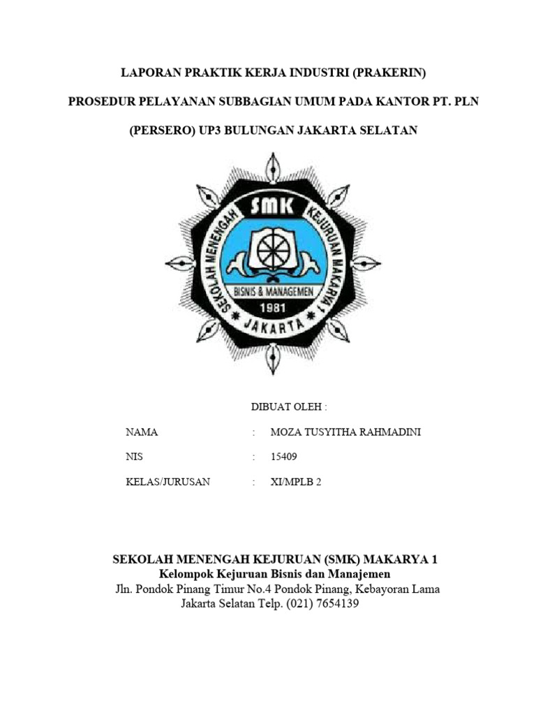 Laporan Prakerin Moza | PDF