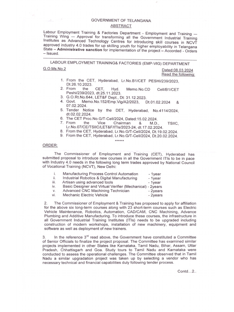 GO Ms No 2 | PDF