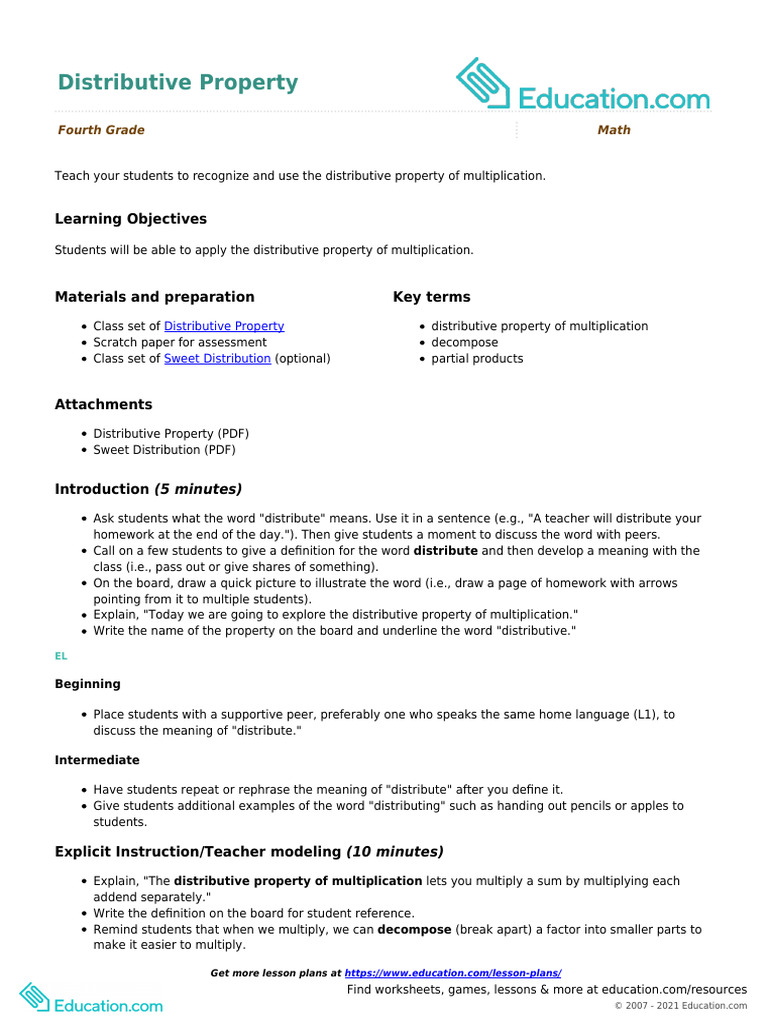 Usr Local SRC Education - Com Files Static Lesson-Plans Distributive-Property Distributive ...
