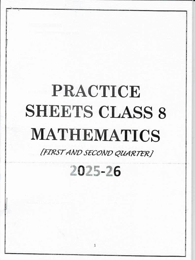 Math - Y8 | PDF