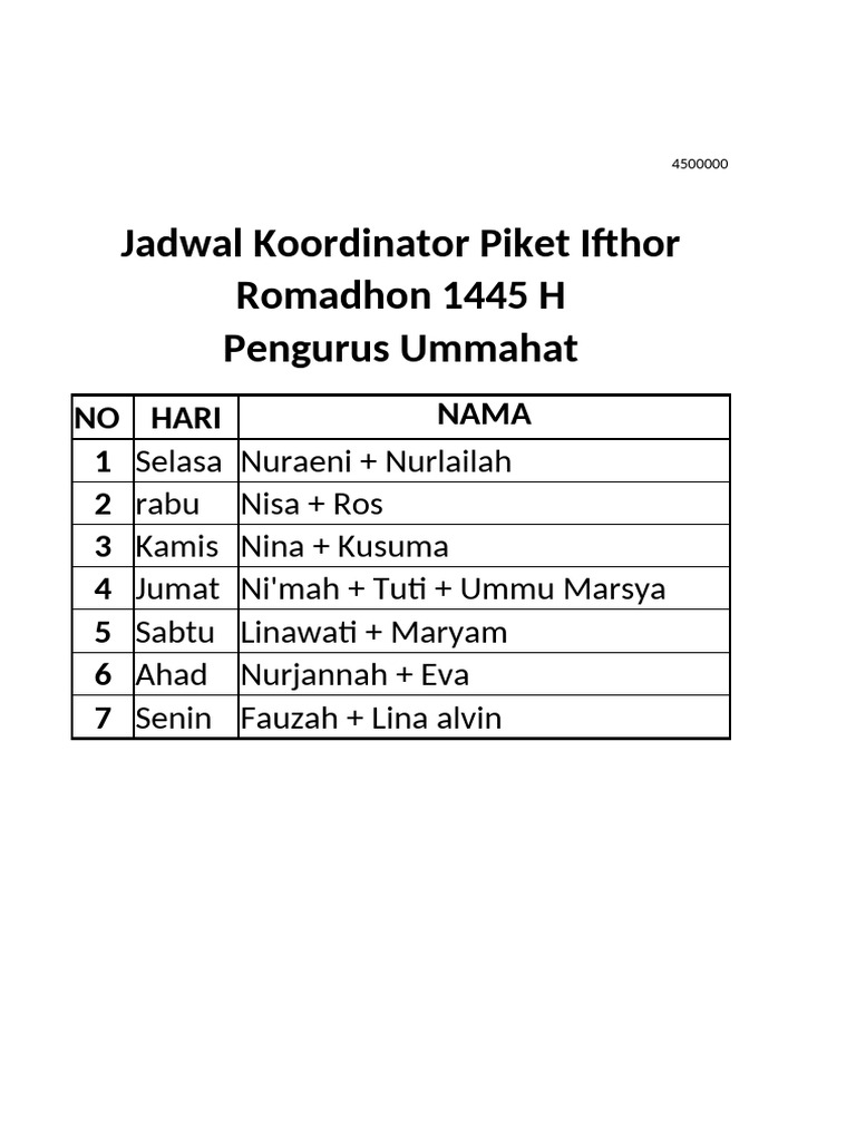 Jadwal Dan Tata Tertib | PDF