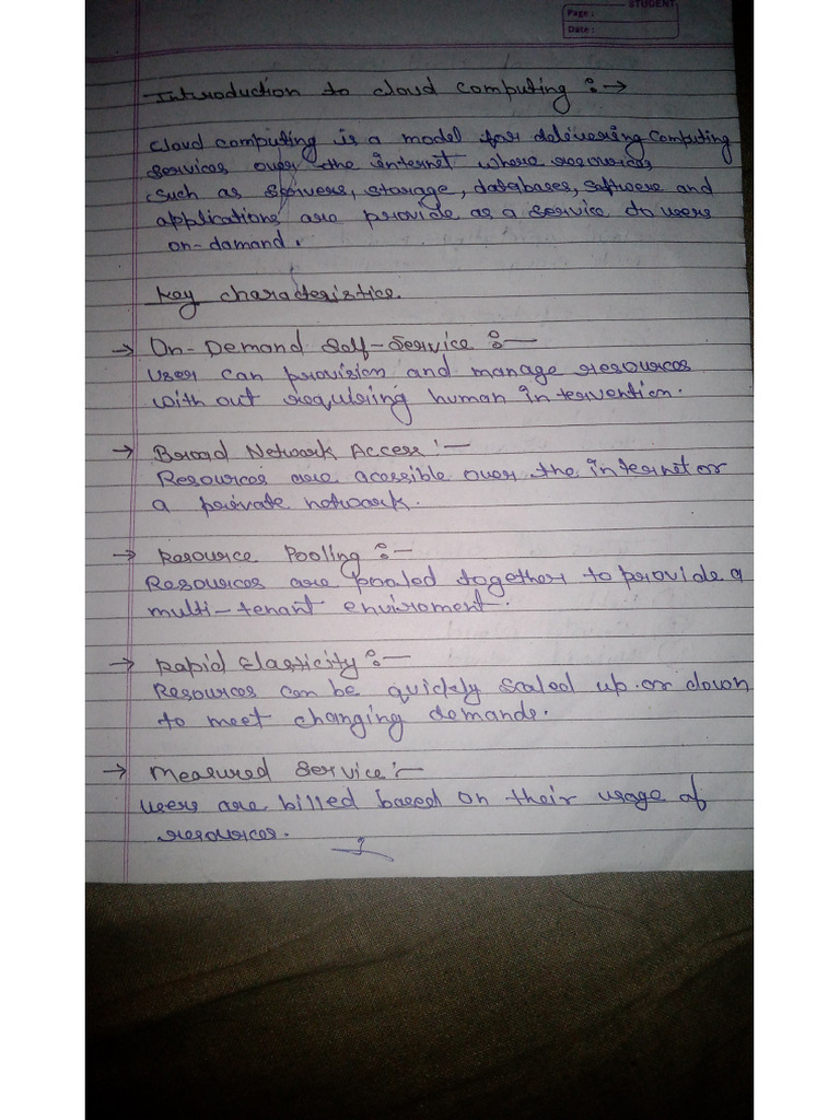 Cloud Computing Notes Important Topic | PDF