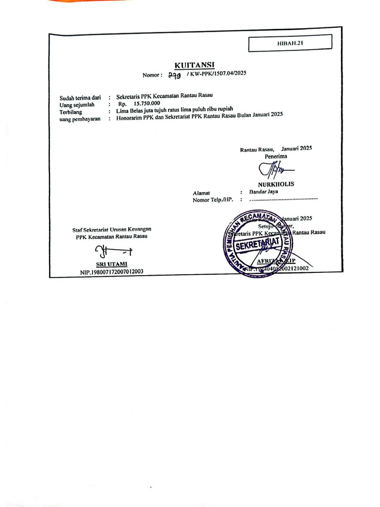 SPJ PPK Januari 2025-8-9 | PDF