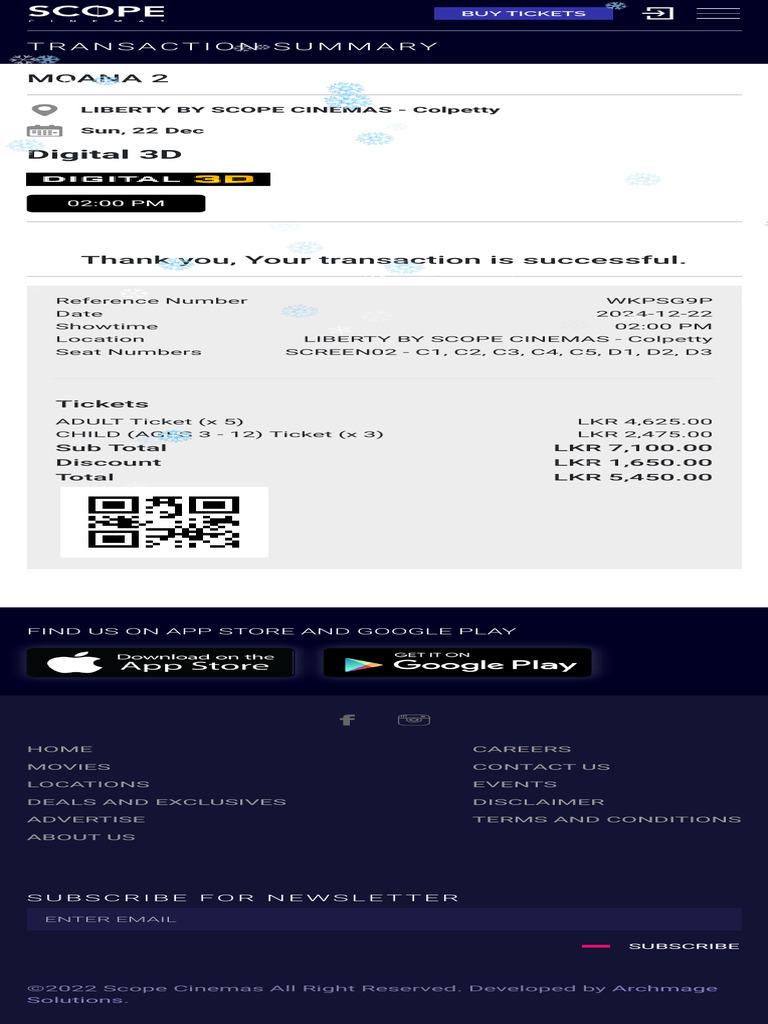 Scope Cinemas - Buy Movie Tickets Online For The Latest Movies | PDF