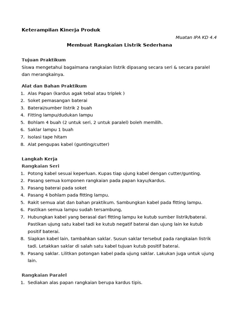 Keterampilan Kinerja Produk IPA | PDF
