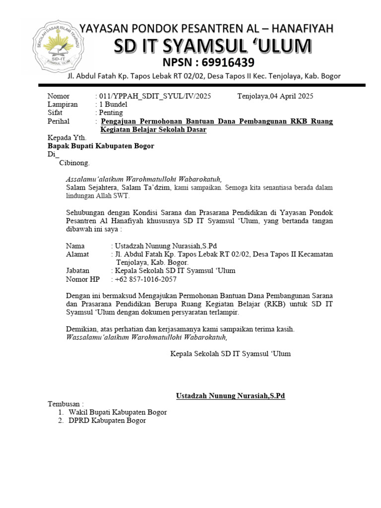 Surat Ke Bupati | PDF