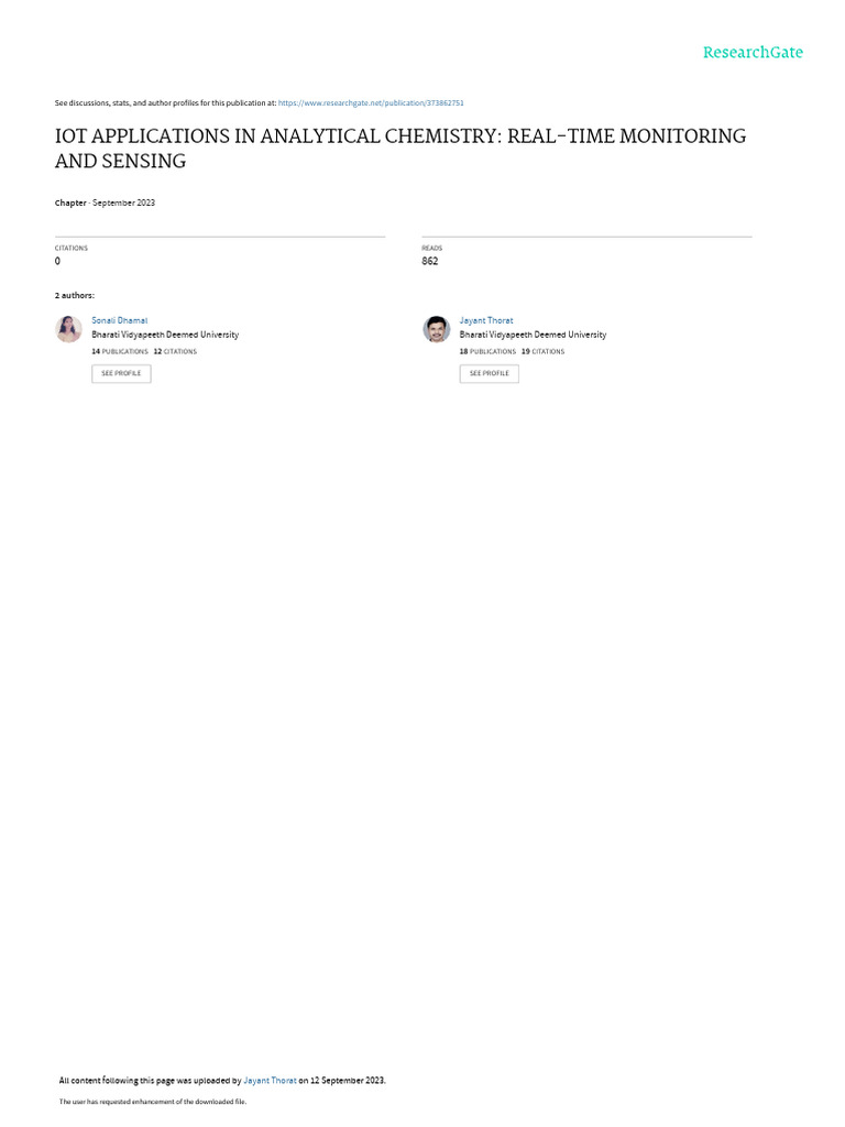 Iot Book Chapter Published | PDF | Internet Of Things | Environmental ...