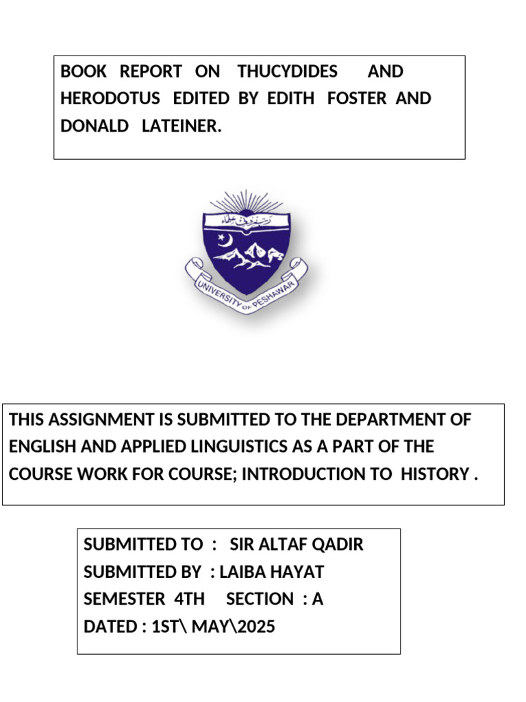 Laiba Hayat Histroy Assignment | PDF | Thucydides | Historian