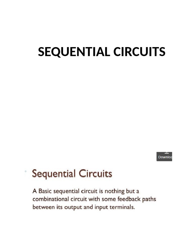 Sequential Circuits 1 | PDF