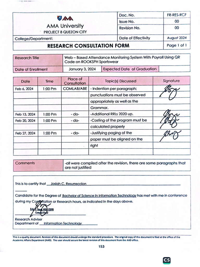 Research Consultation Form | PDF