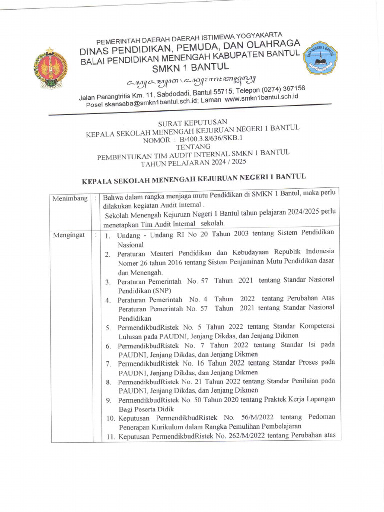 SK Tim Audit 2025 | PDF