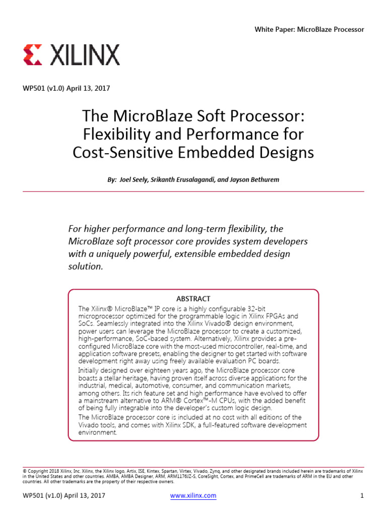 wp501 Microblaze | PDF | Field Programmable Gate Array | System On A Chip