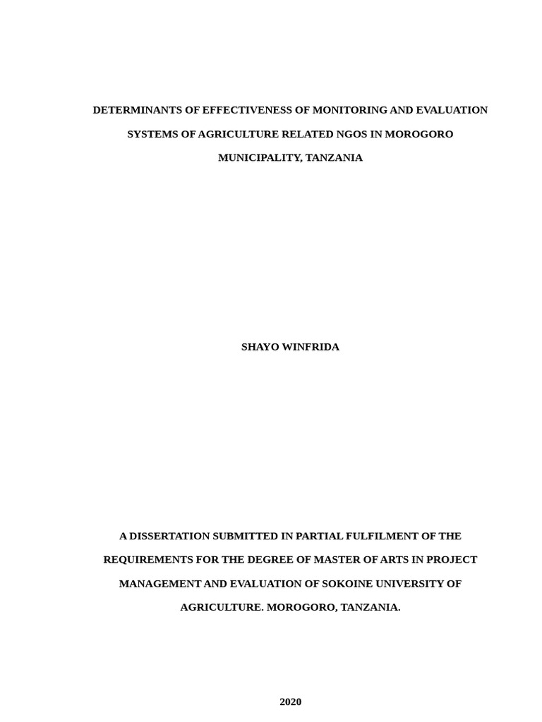 Winfrida Shayo | PDF | Sampling (Statistics) | Evaluation