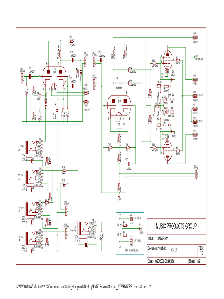 RM50 Power Amp (Scheme) | PDF