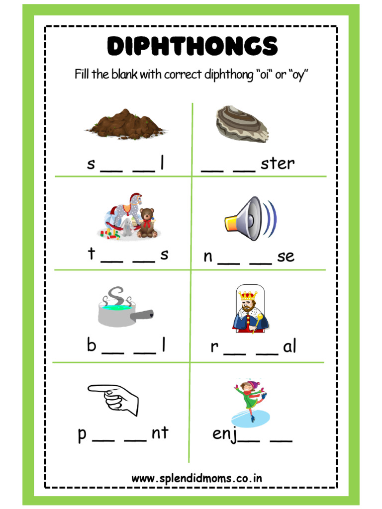 Dipthong Oi Oy Worksheet | PDF