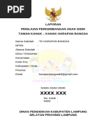 Contoh Rapor TK 2024 | PDF