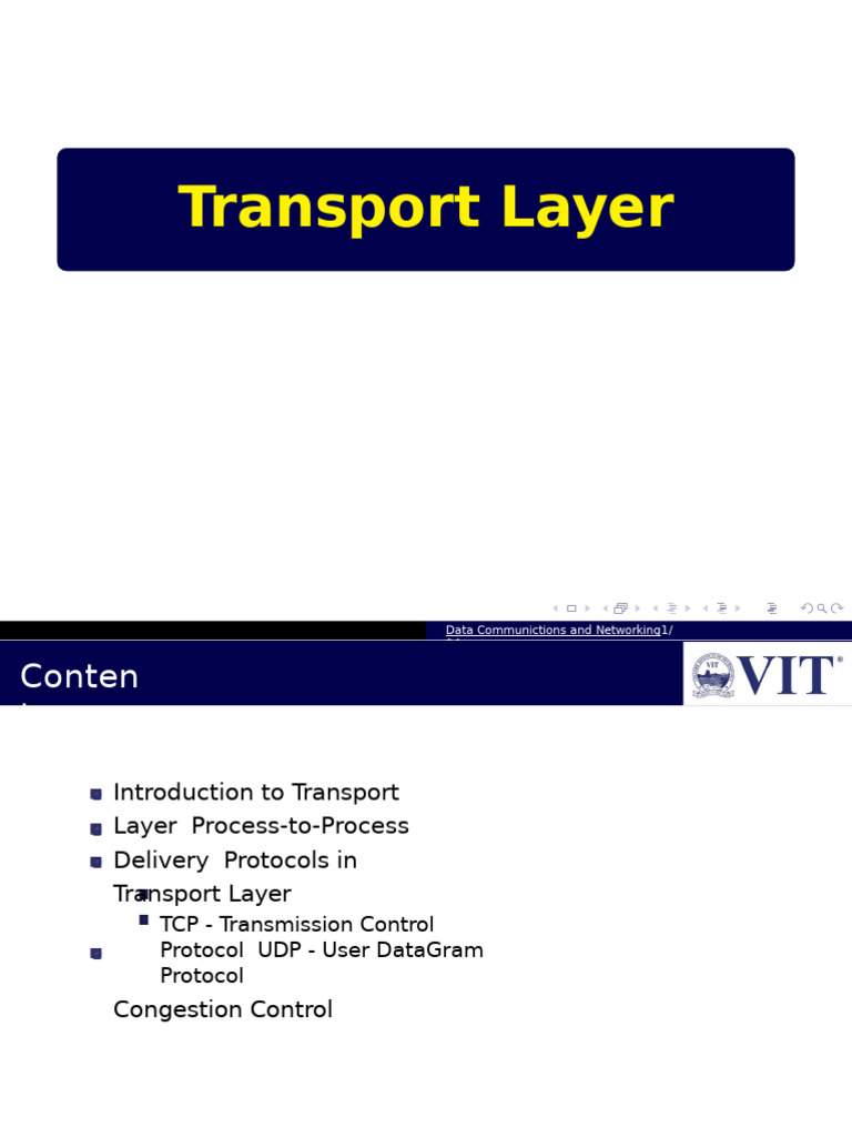 Module 6 Transport Layer | PDF | Transmission Control Protocol ...