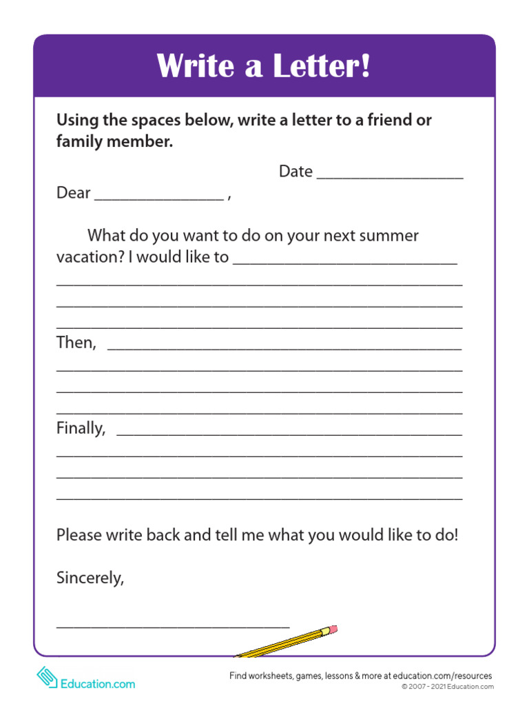 Summer Vacation Letter Template | PDF