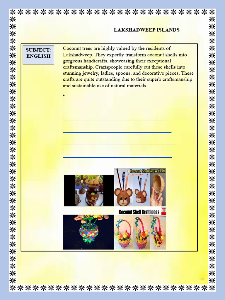 Art Project on Lakshadweep Islands | PDF