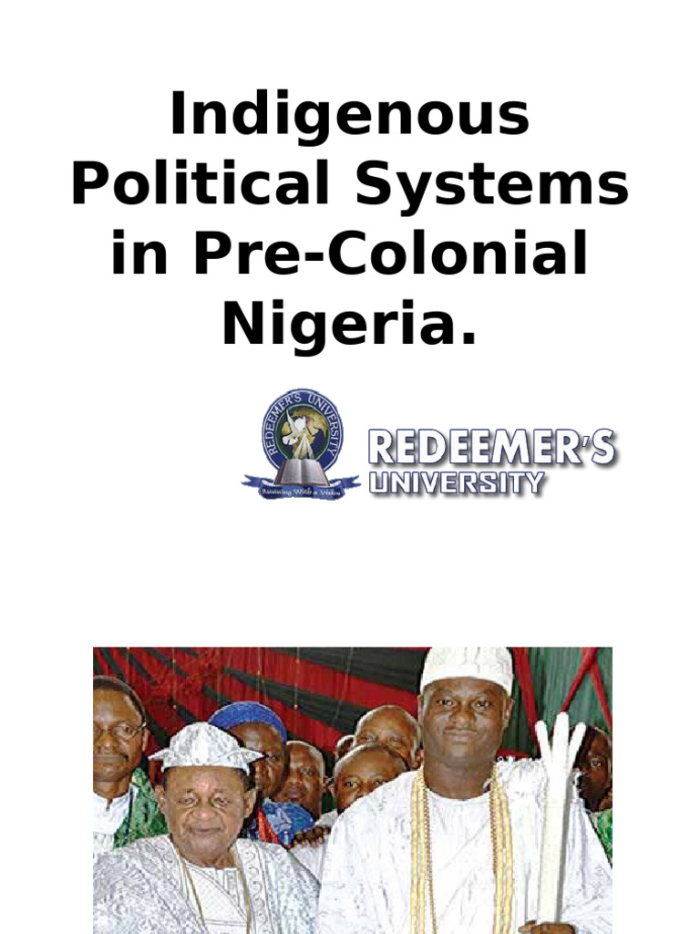 Indigenous Political Systems in Pre-Colonial Nigeria | PDF