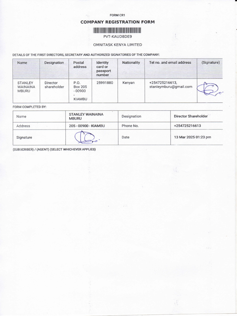 Form Cr1 Pdf